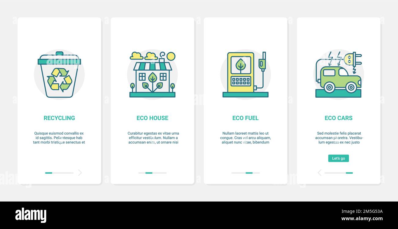 Eco house technology to save ecology of earth vector illustration. UX ...