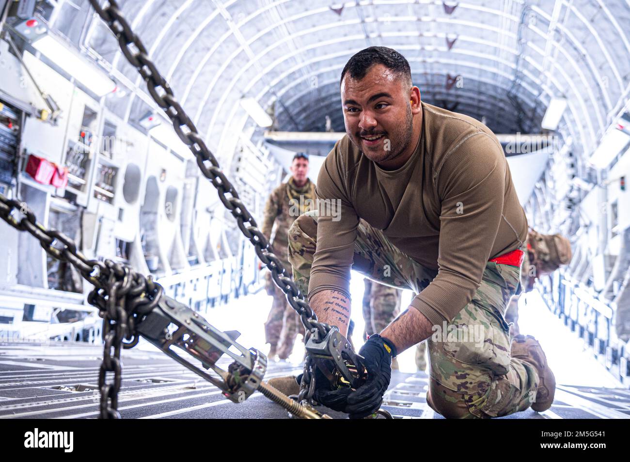 U.S. Air Force Senior Airman Nicolas Perez, an air transportation ...