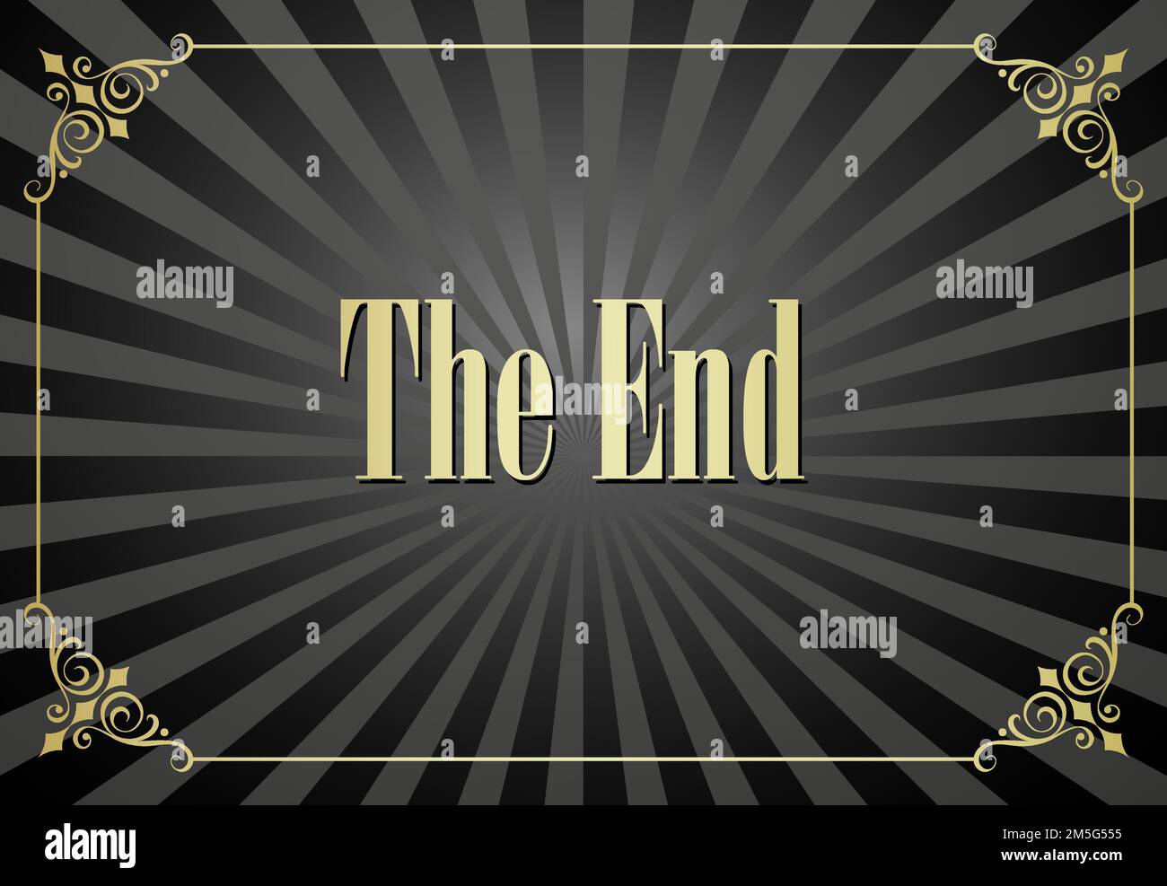 Movie ending screen video frame Stock Vector Image & Art - Alamy