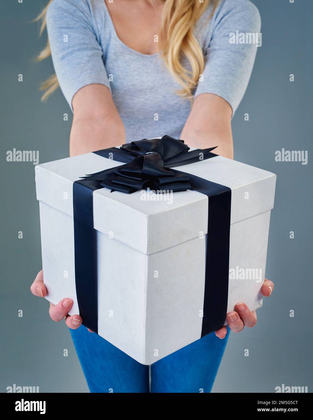 Tied up woman ribbon hi-res stock photography and images - Alamy