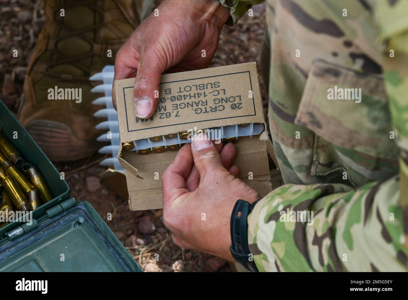 Airmen participating in the Nuclear Advanced Designated Marksman course ...