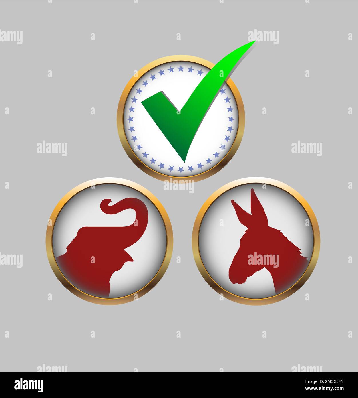 Voting Symbols vector design presidential election Stock Vector Image ...