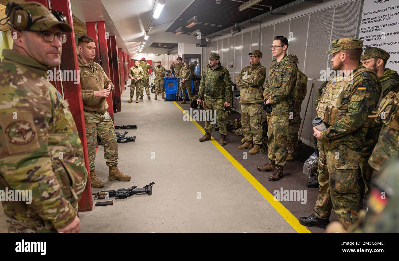 U.S. Air Force Combat Arms Training and Maintenance instructors give ...