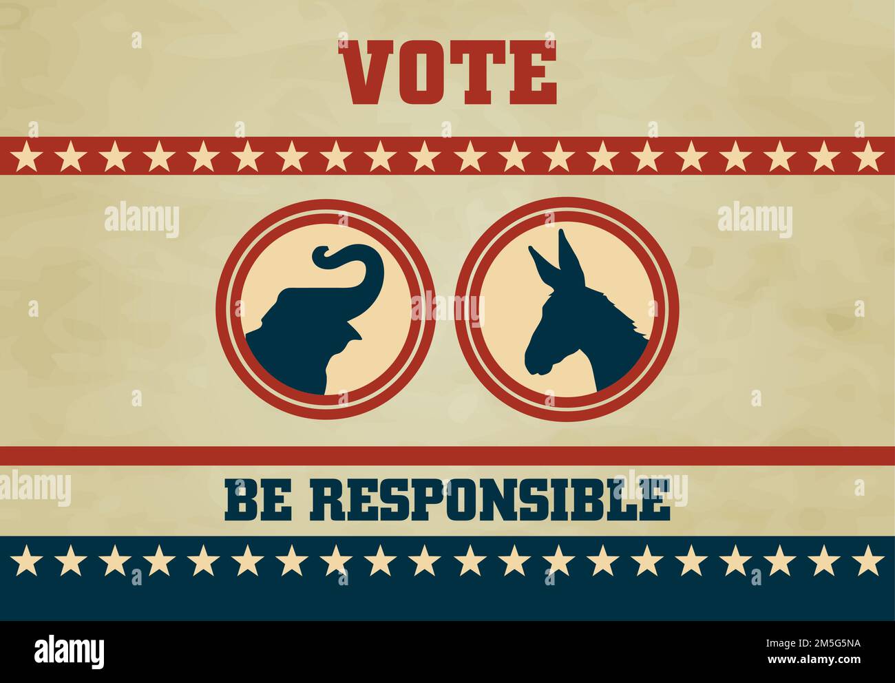 Voting Symbols vector design presidential election Stock Vector Image ...