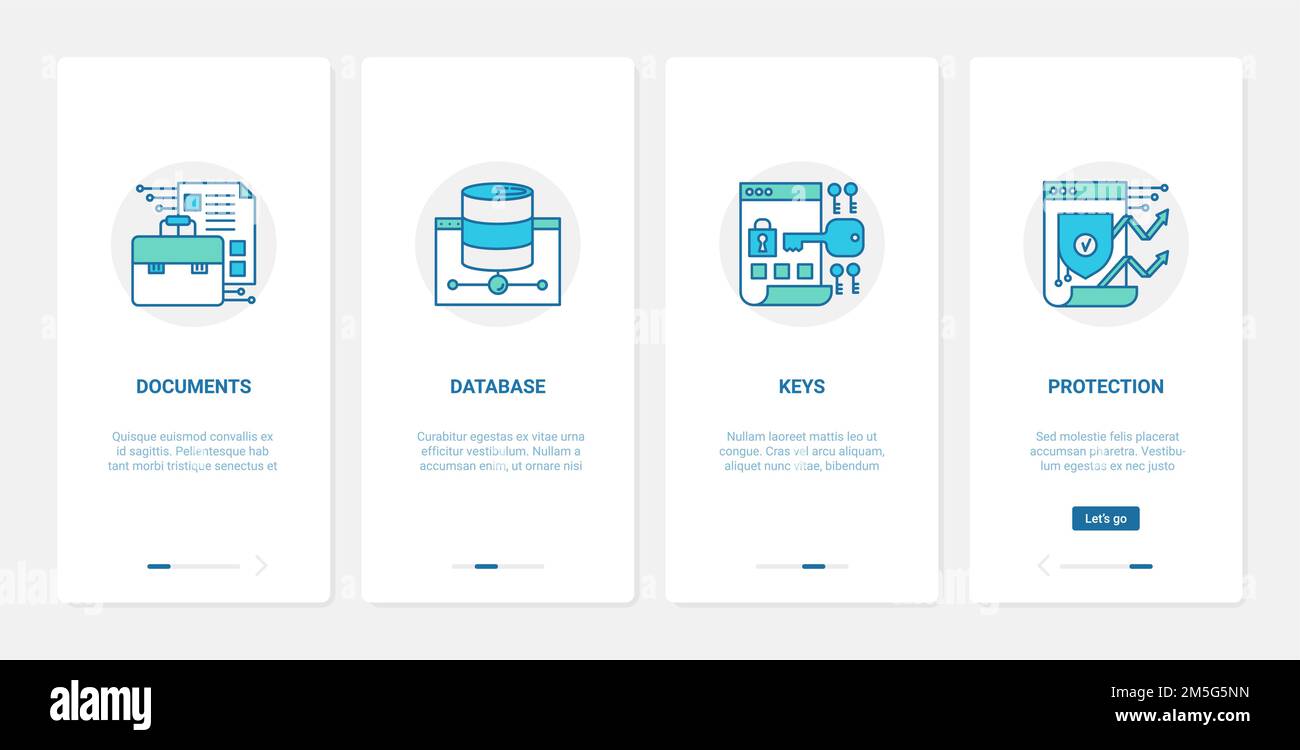 Data Protection Optimization Internet Technology Vector Illustration Ux Ui Onboarding Mobile