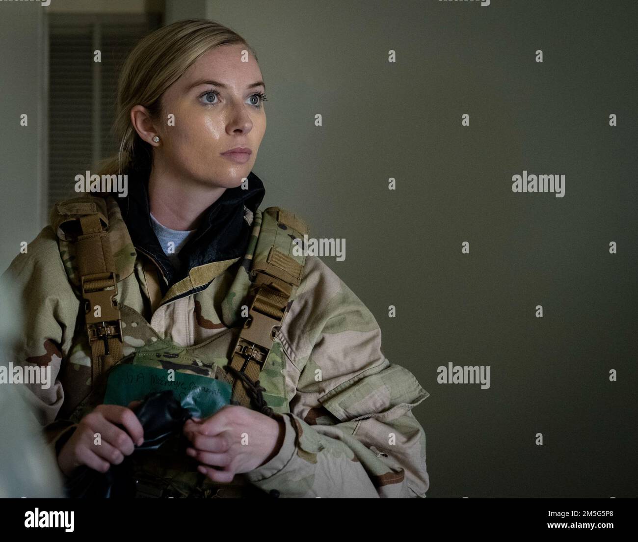 Senior Airman Savannah McEntyre, 96th Security Forces Squadron, holds ...