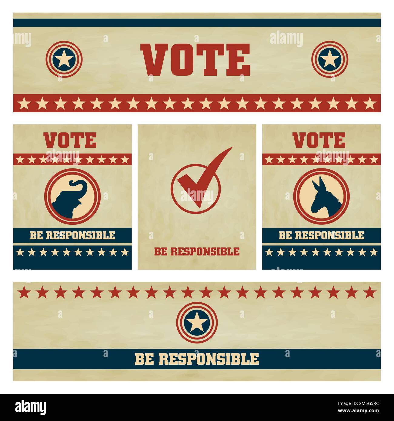 Voting Symbols vector design presidential election Stock Vector Image ...