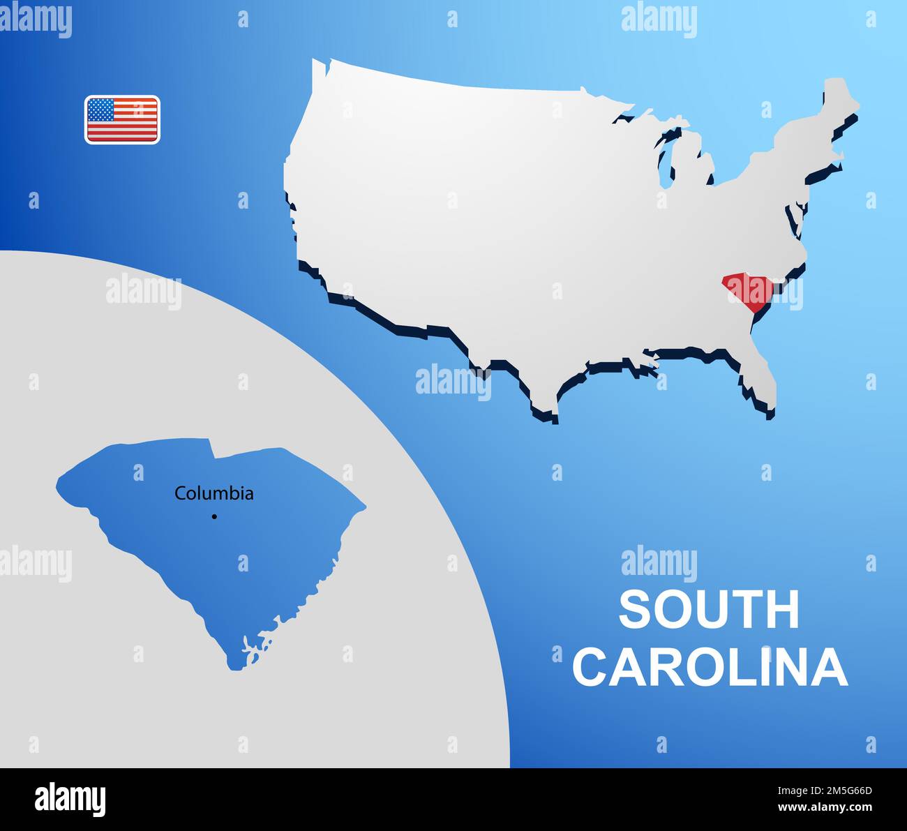South carolina usa flag on Stock Vector Images - Alamy