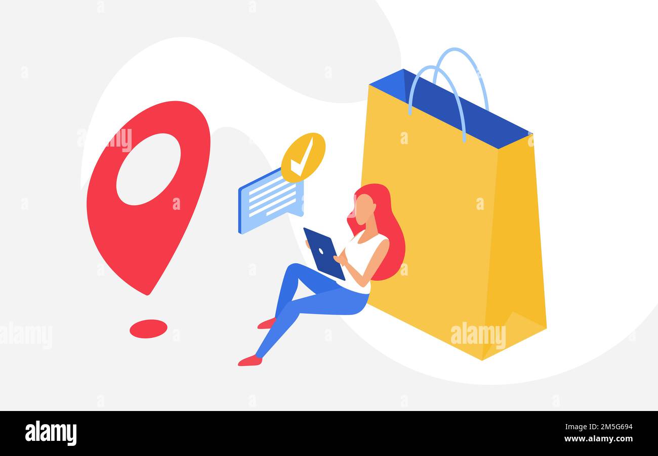 Shopping online, sales concept isometric vector illustration. Cartoon ...