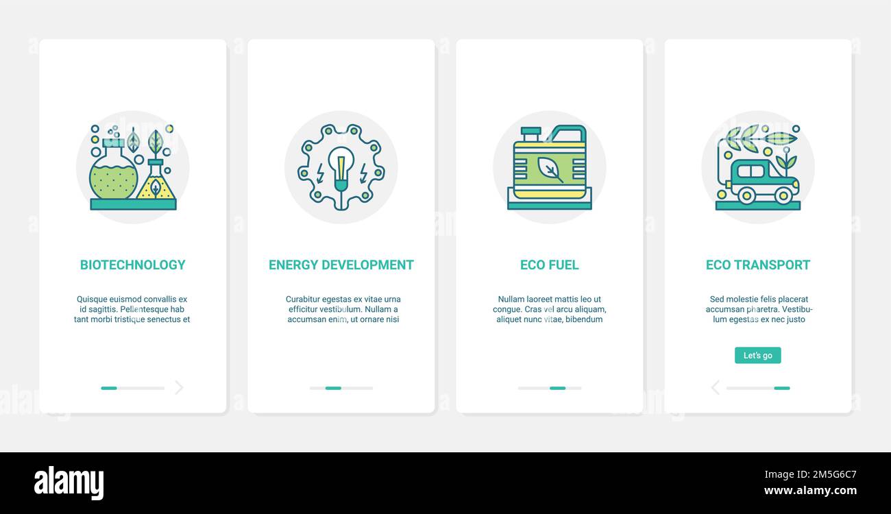 Biotechnology Science Eco Technology Vector Illustration Ux Ui