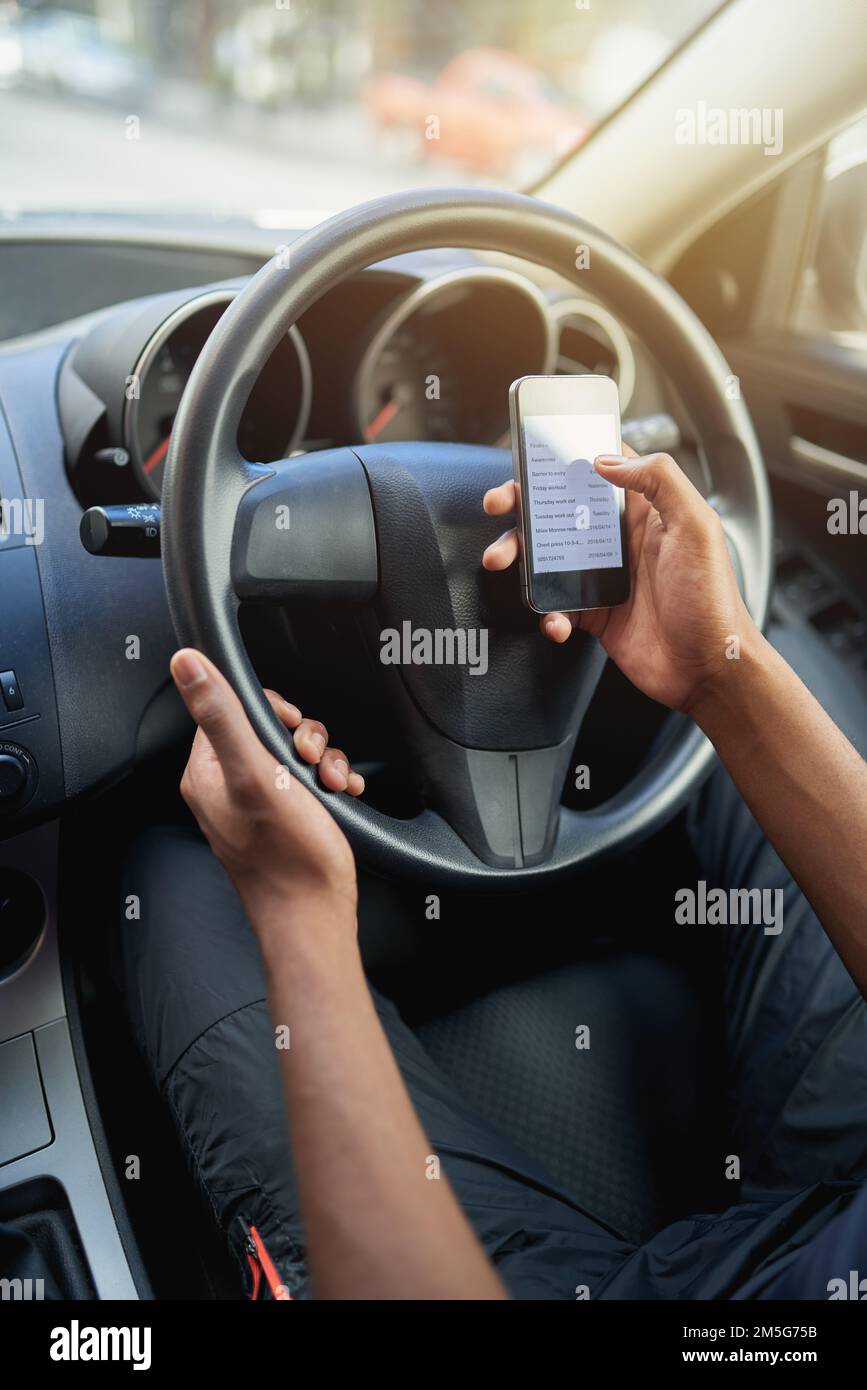 Cropped hands of man driving car hi-res stock photography and images ...