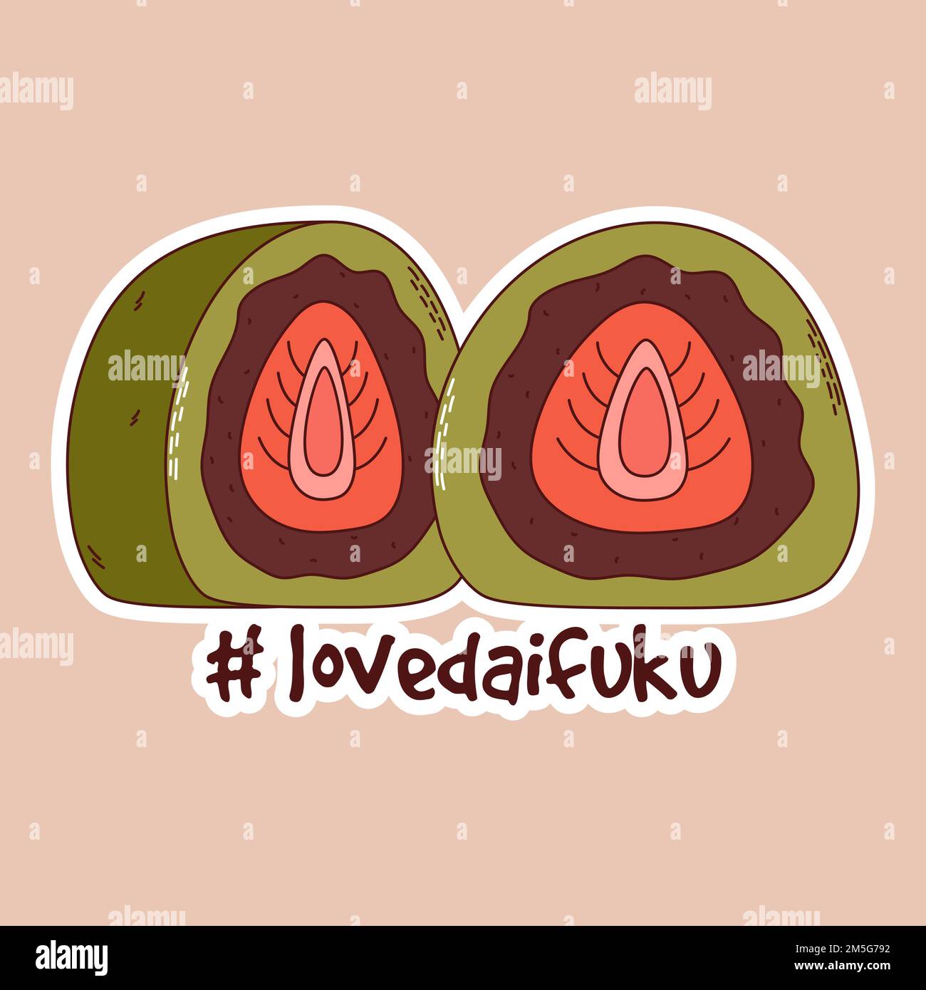 Daifuku Logo Premium Vector | Japanese Food Daifuku Vector