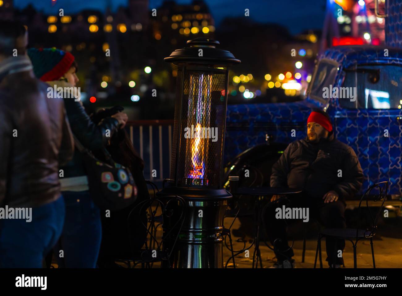 London Embankment and around Trafalgar Square at Christmas Stock Photo ...