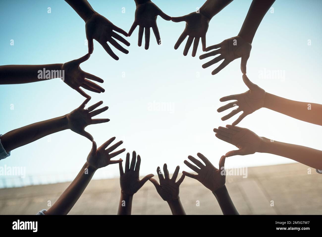 United we stand, and united we should stay. Low angle shot of a group ...