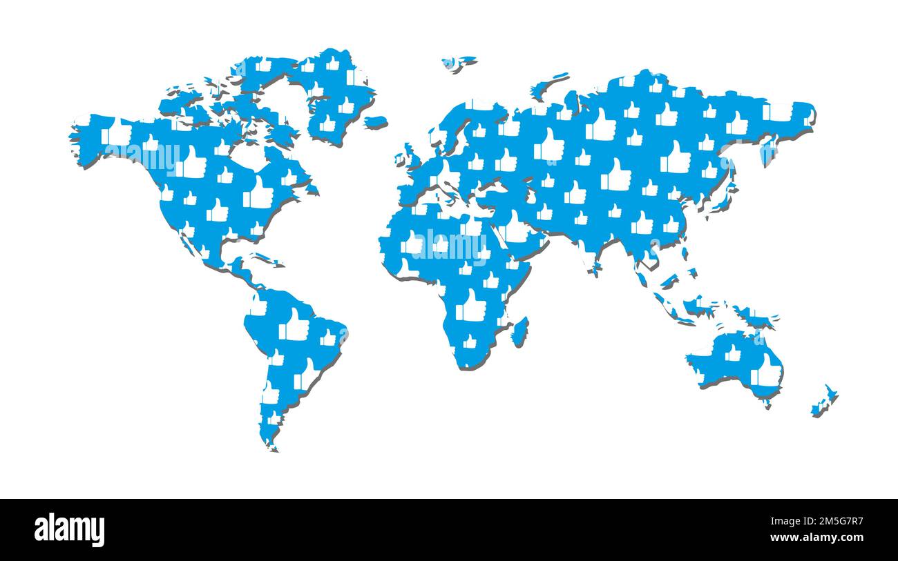 world map on white background Stock Vector Image & Art - Alamy