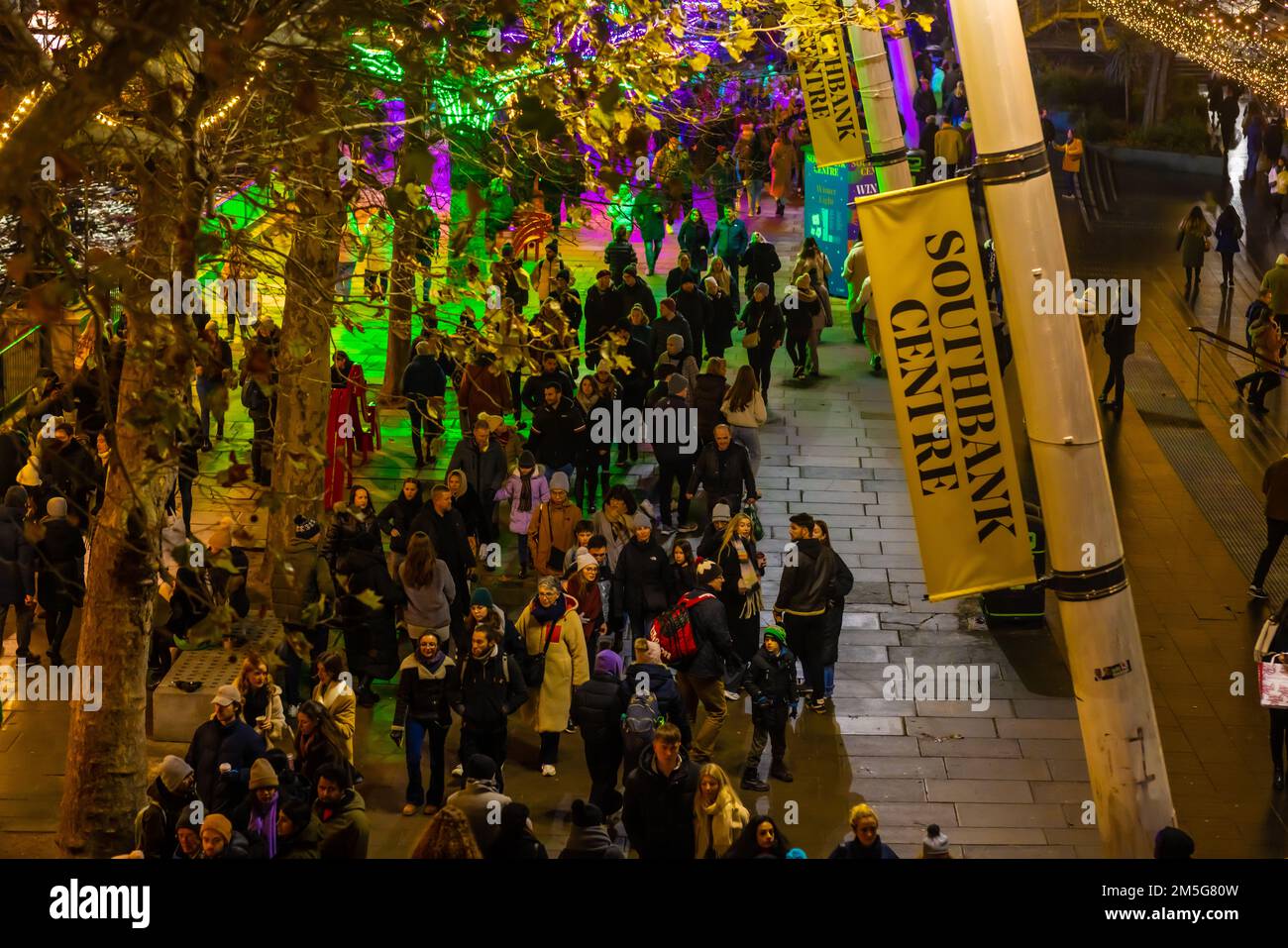 London Embankment and around Trafalgar Square at Christmas Stock Photo ...