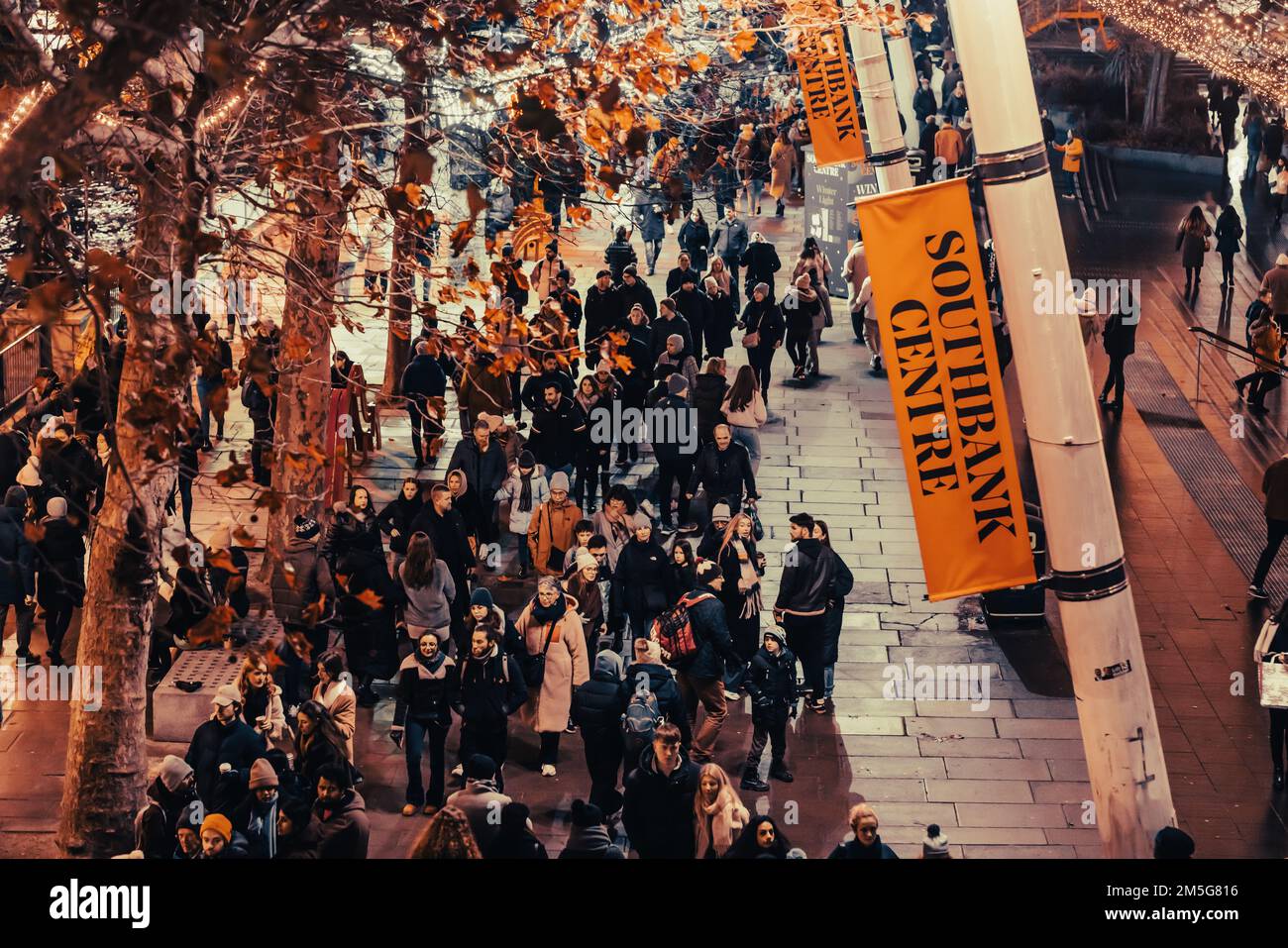 London Embankment and around Trafalgar Square at Christmas Stock Photo ...