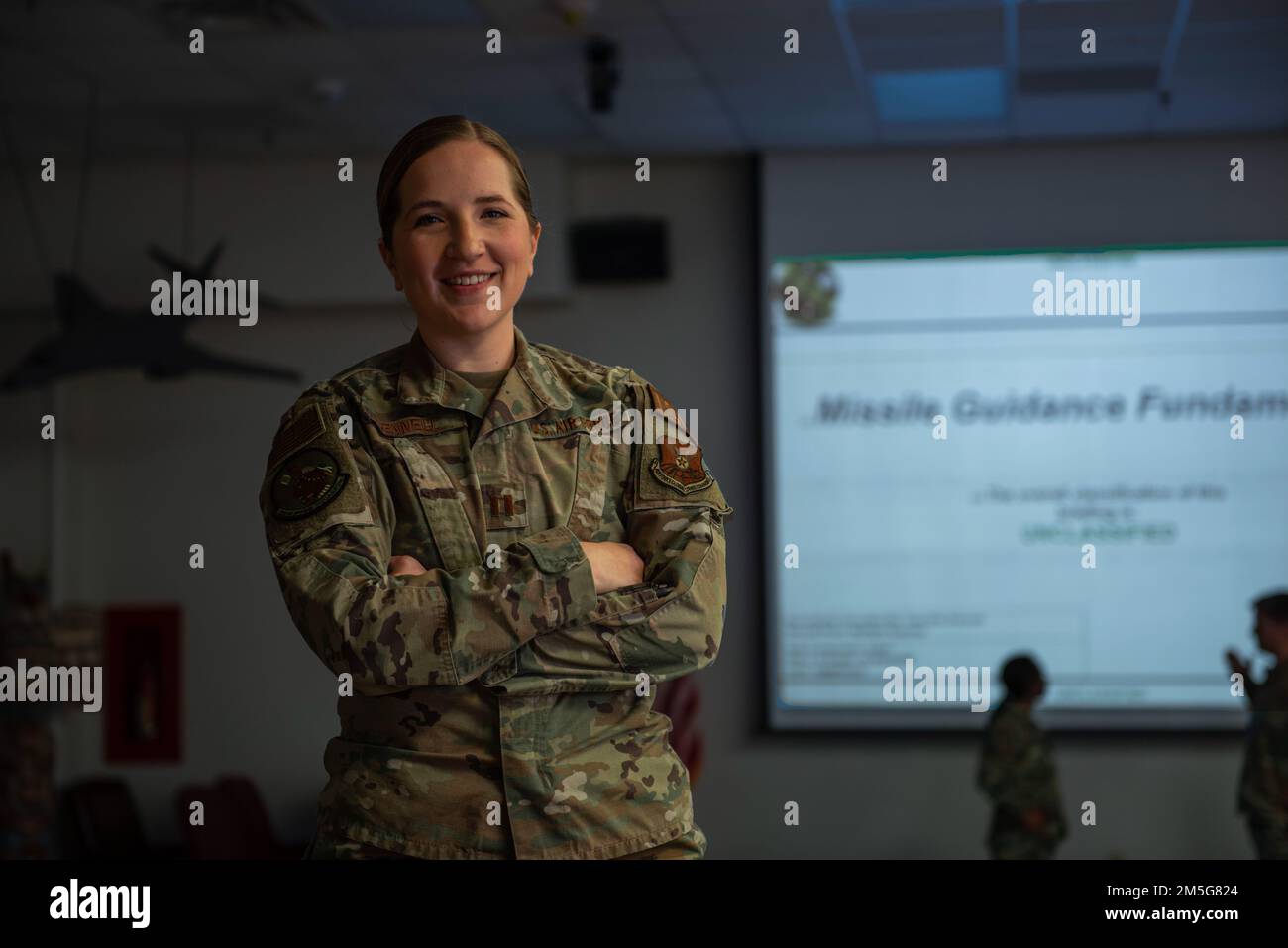 Capt. Erin Pennell, 28th Bomb Squadron intelligence flight commander at ...