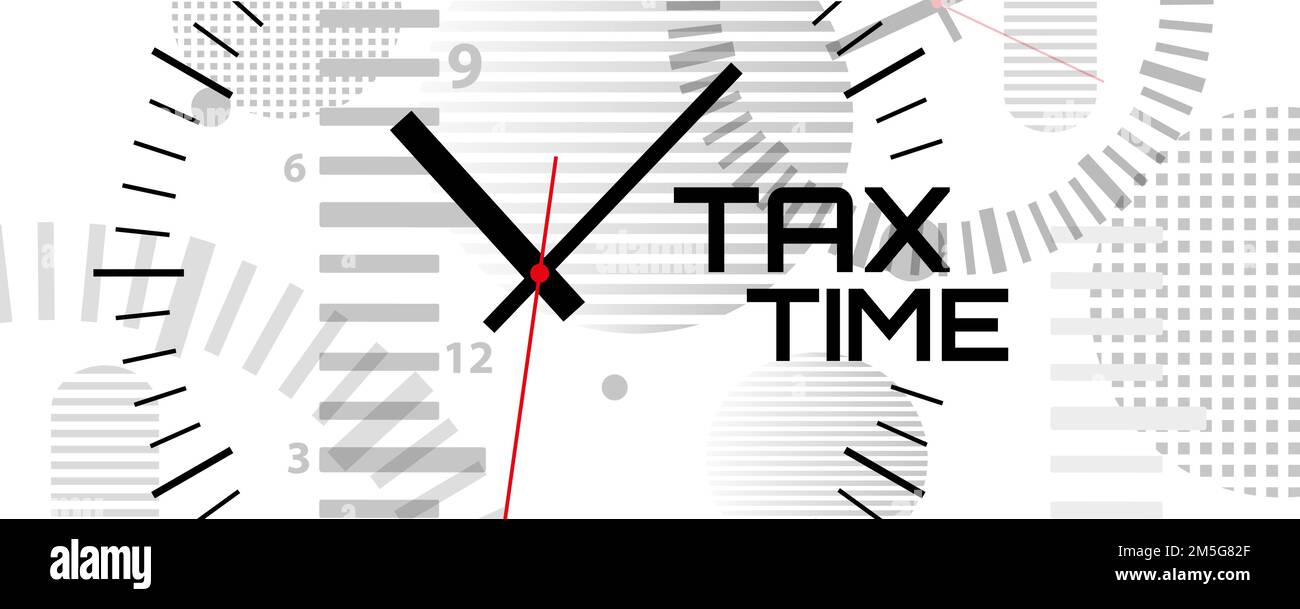 tax time sign on white background Stock Vector Image & Art - Alamy