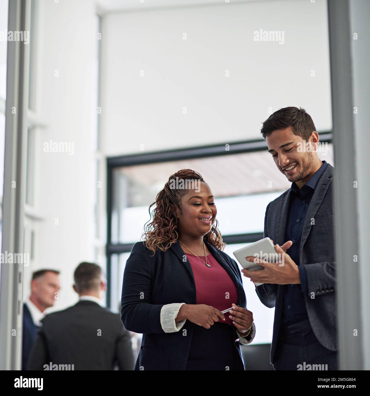 Ironing out the details. corporate businesspeople meeting in the ...