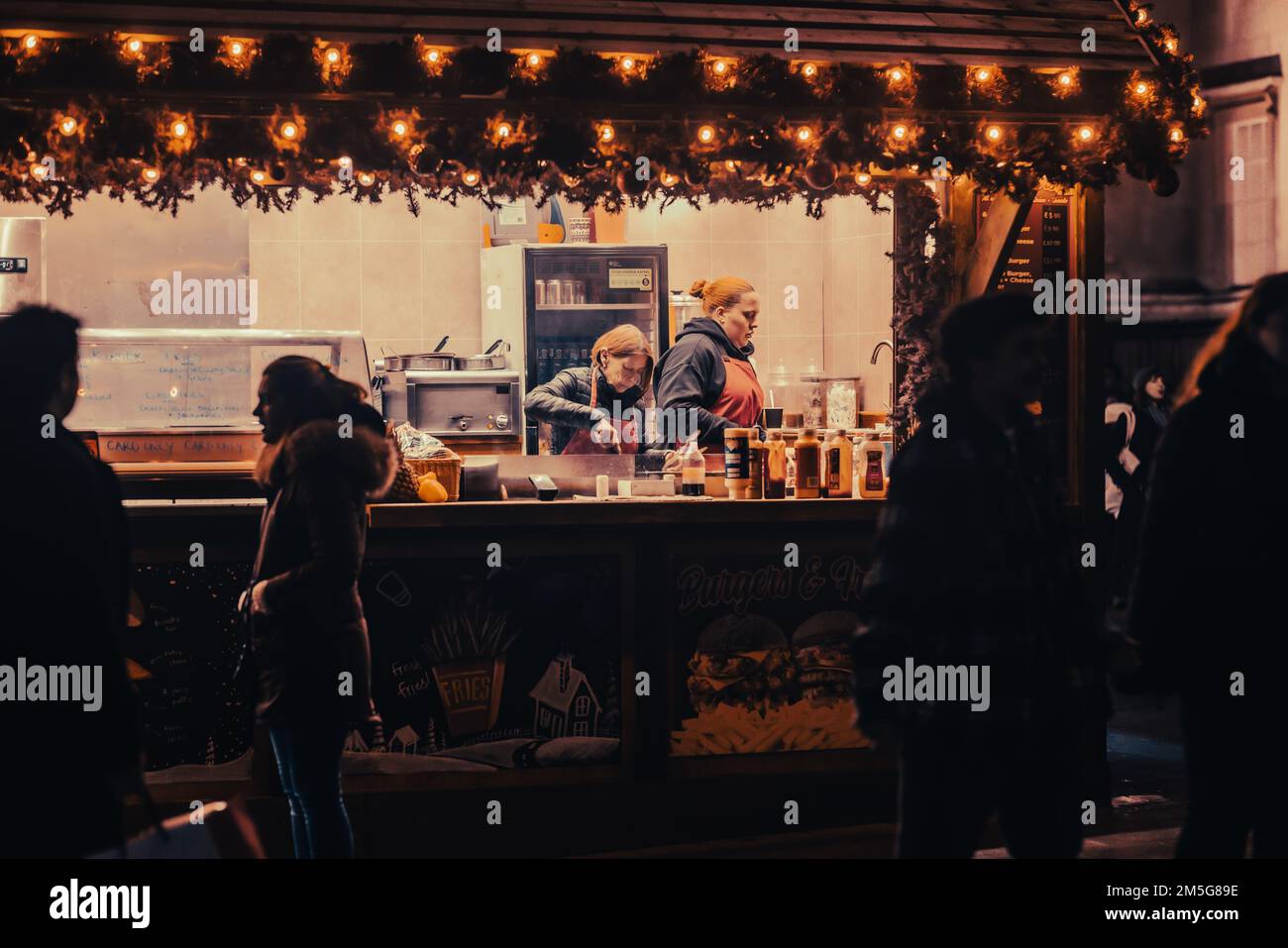 London Embankment and around Trafalgar Square at Christmas Stock Photo ...