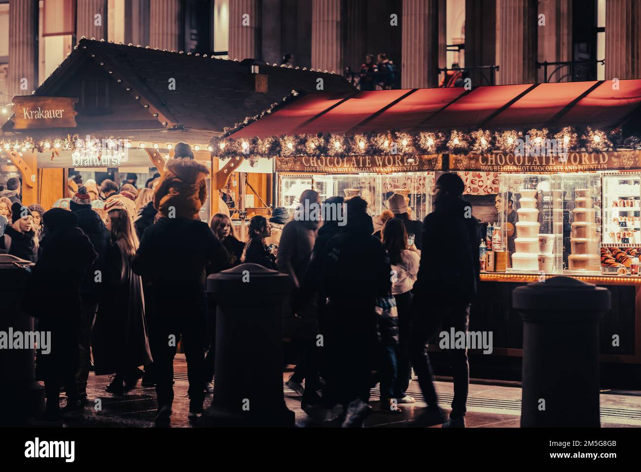 London Embankment and around Trafalgar Square at Christmas Stock Photo ...
