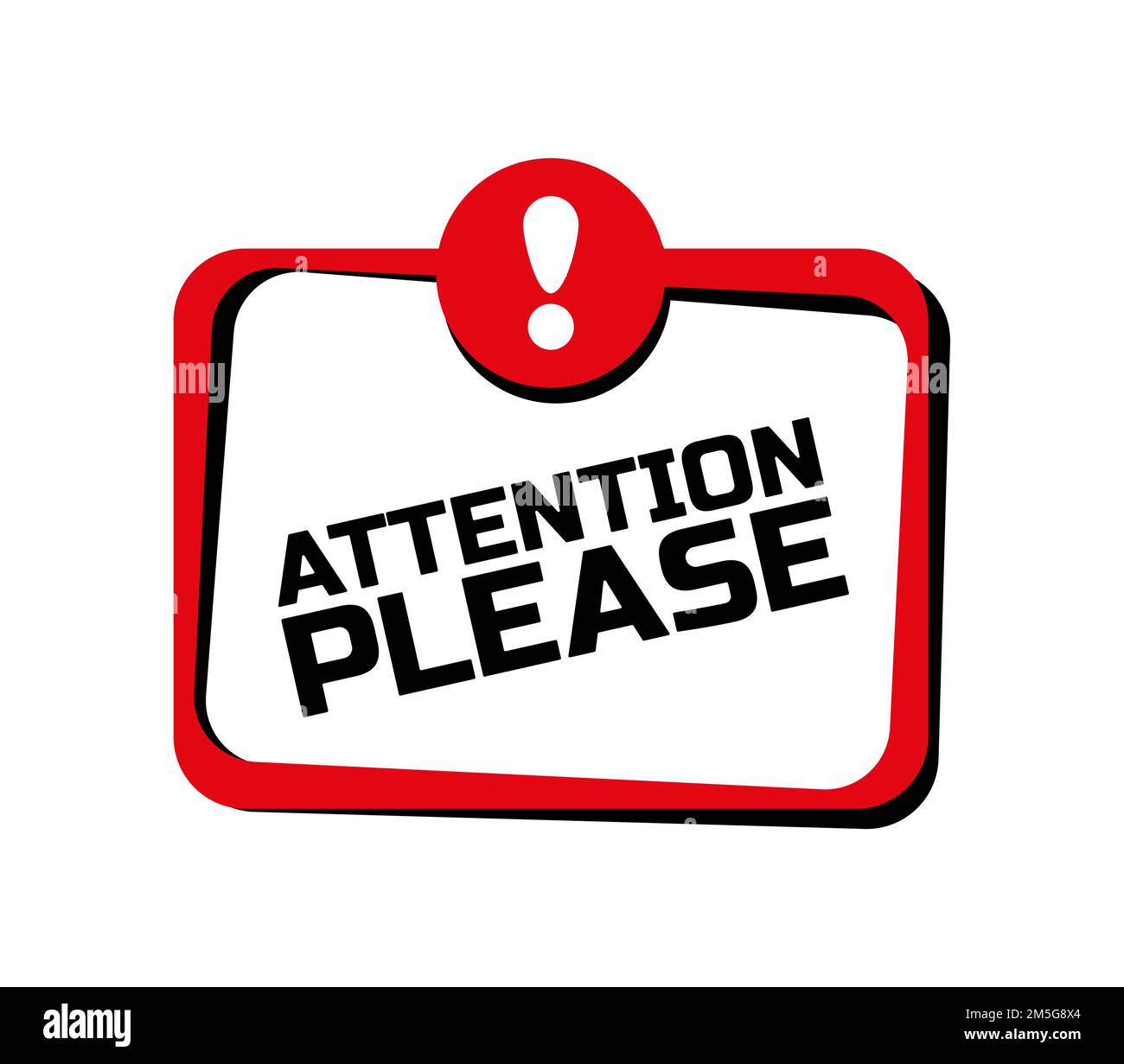 attention please sign on white background Stock Vector Image & Art - Alamy