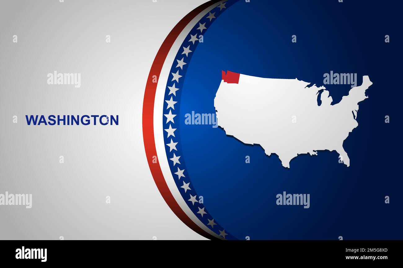 Washington map vector background Stock Vector Image & Art - Alamy
