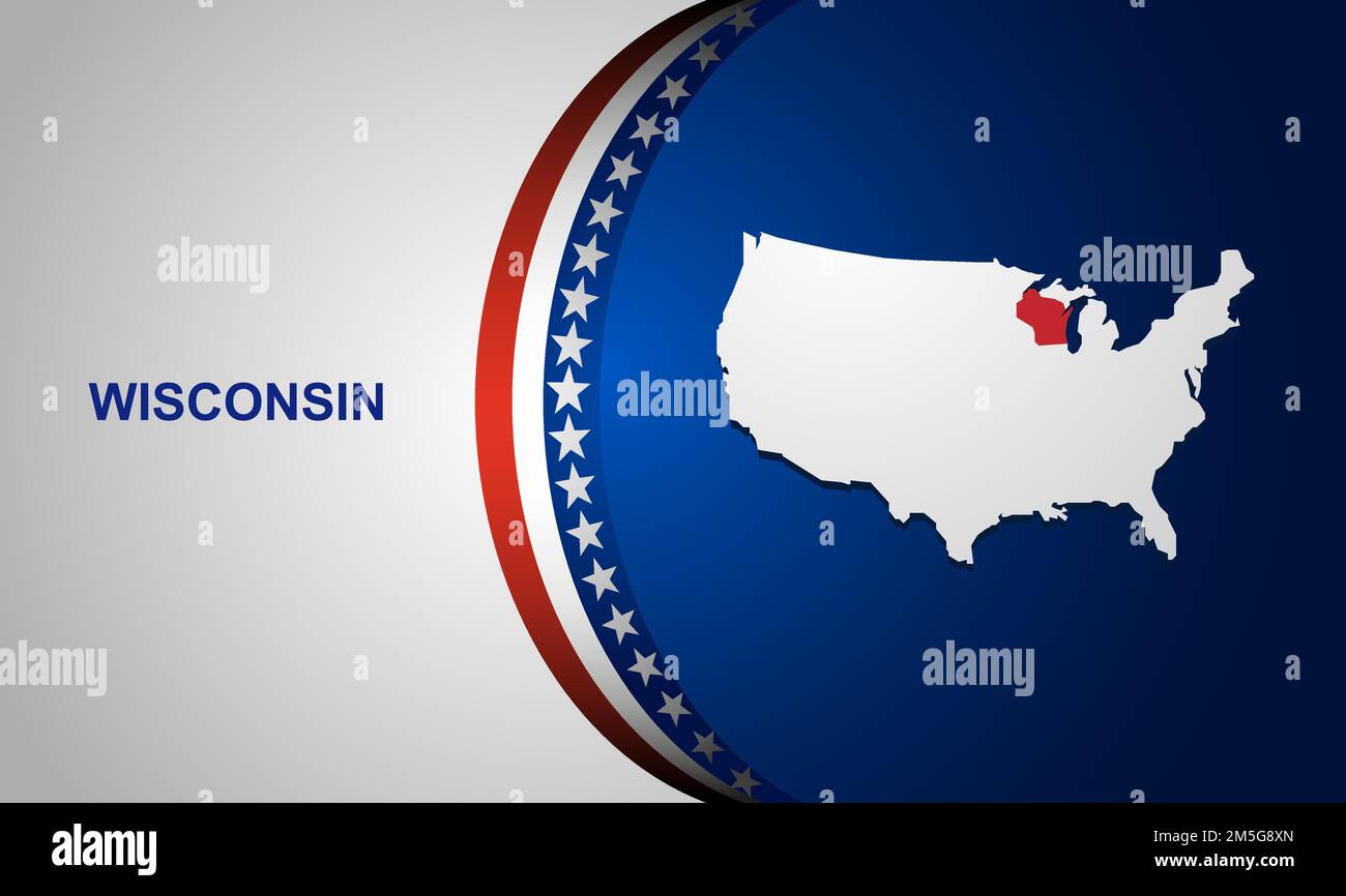Wisconsin map vector background Stock Vector Image & Art - Alamy