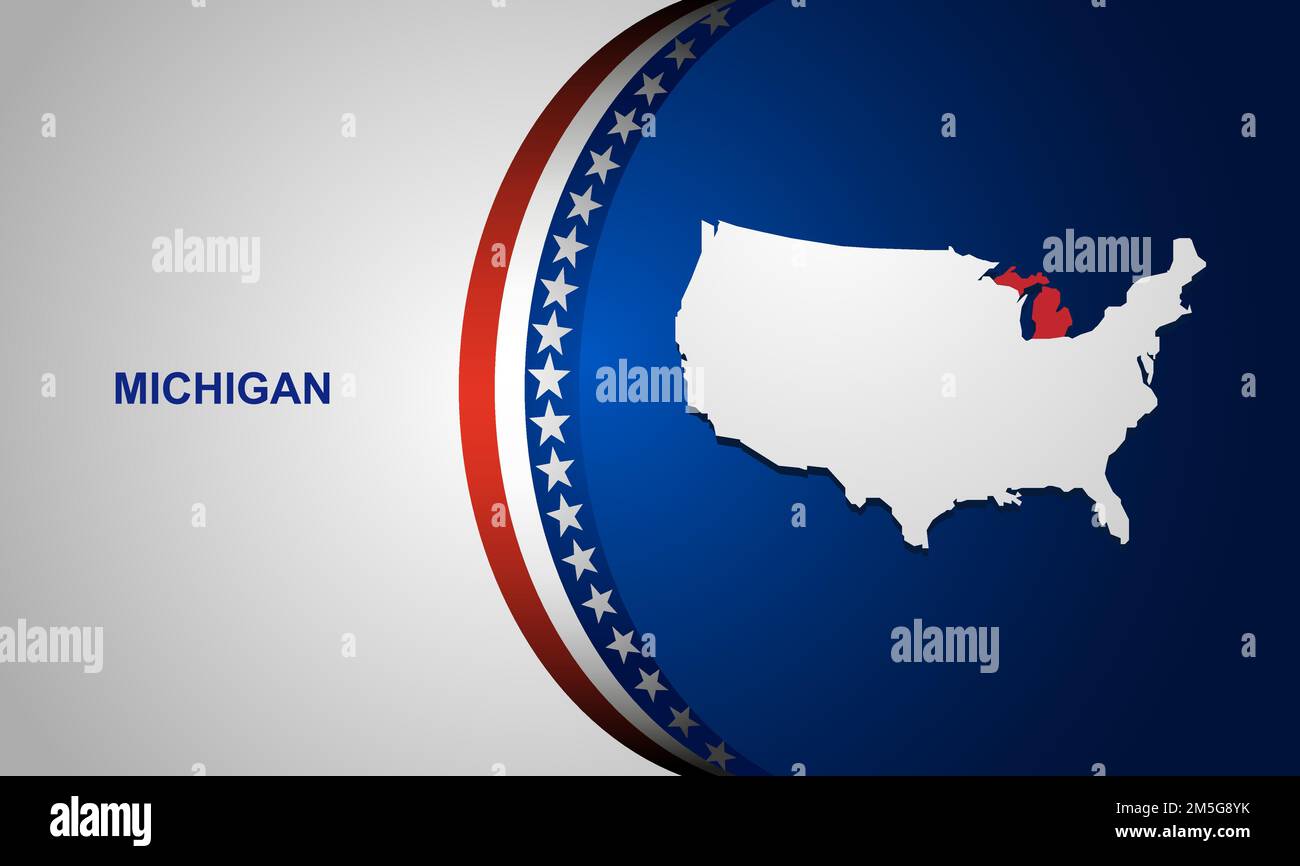 Michigan map hi-res stock photography and images - Alamy