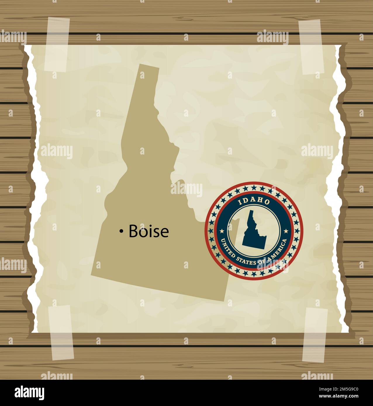 Idaho map with stamp vintage vector background Stock Vector Image & Art ...
