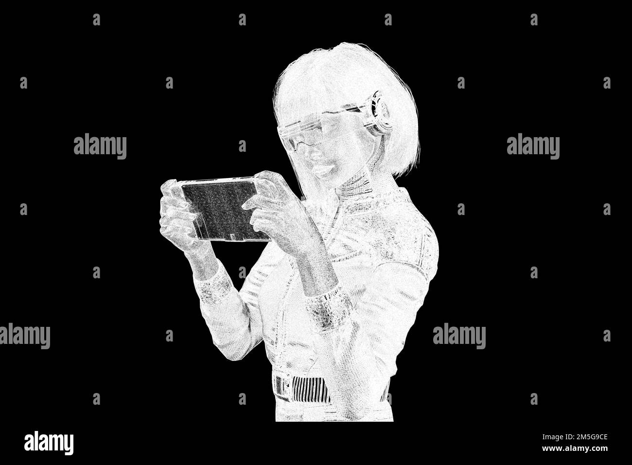 Game in virtual world Black and White Stock Photos & Images - Alamy