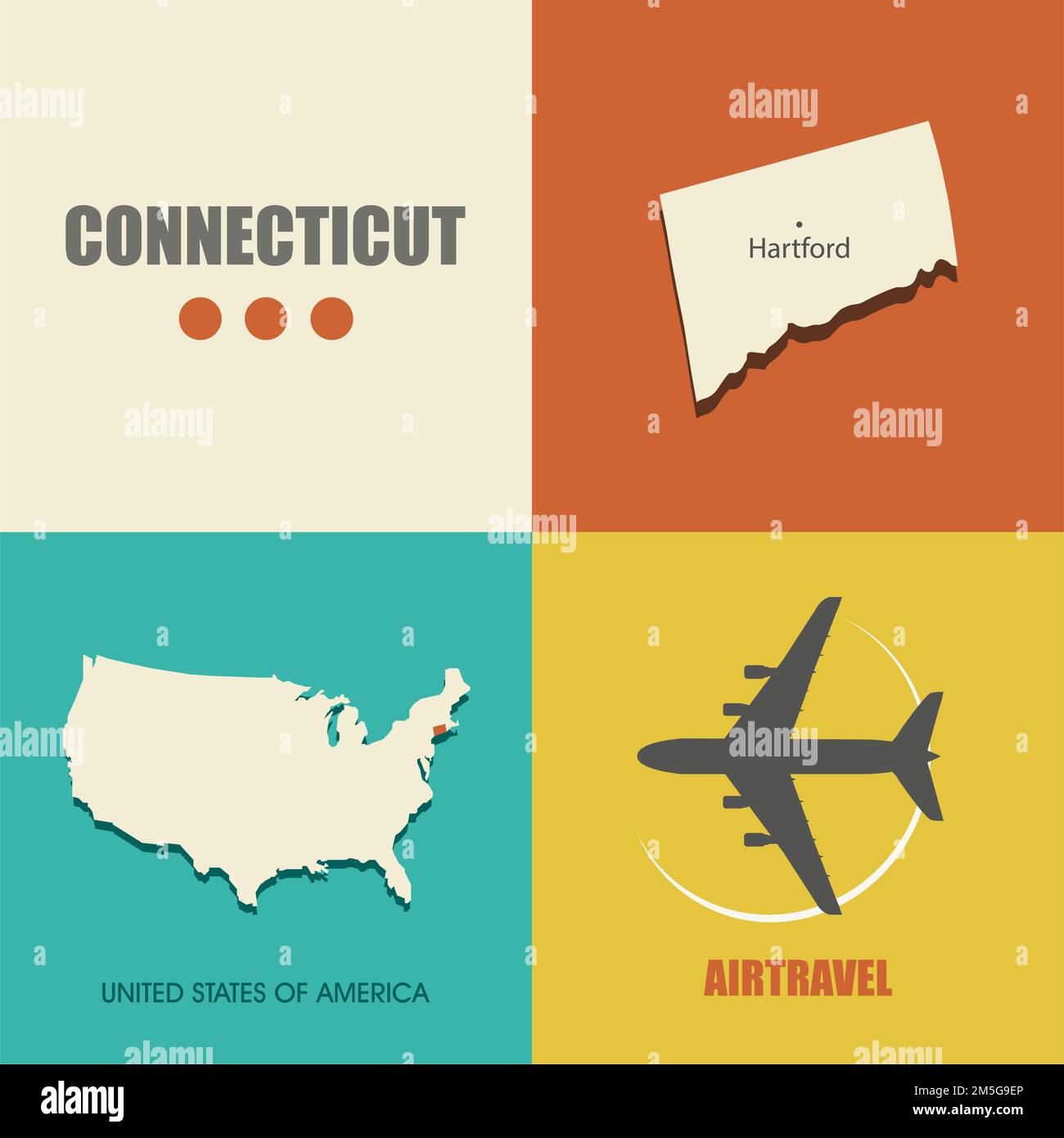 Connecticut wallpaper Stock Vector Images - Alamy