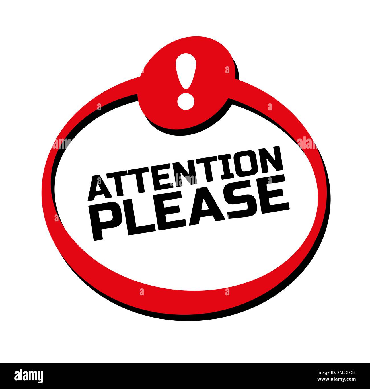 attention please sign on white background Stock Vector Image & Art - Alamy