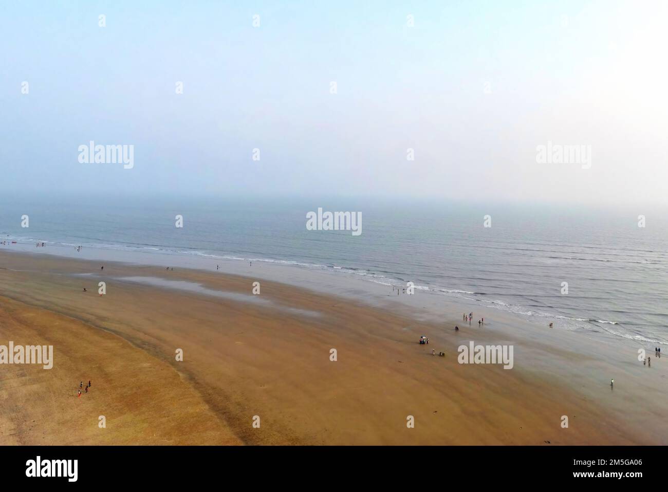 (EDITOR'S NOTE: Image taken with a drone)Areal view of Mandarmani sea ...