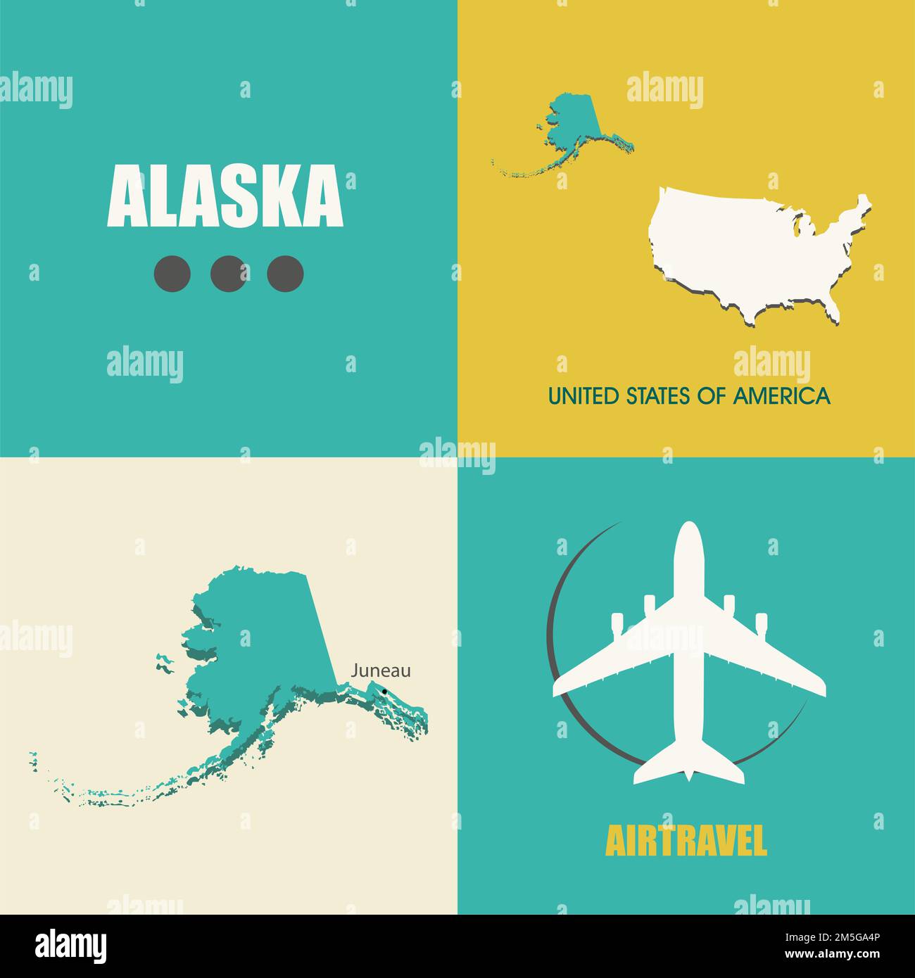 Map of south alaska hi-res stock photography and images - Alamy