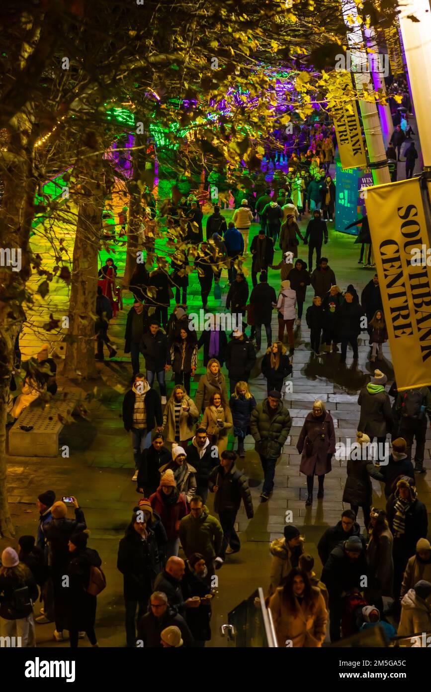 London Embankment and around Trafalgar Square at Christmas Stock Photo ...