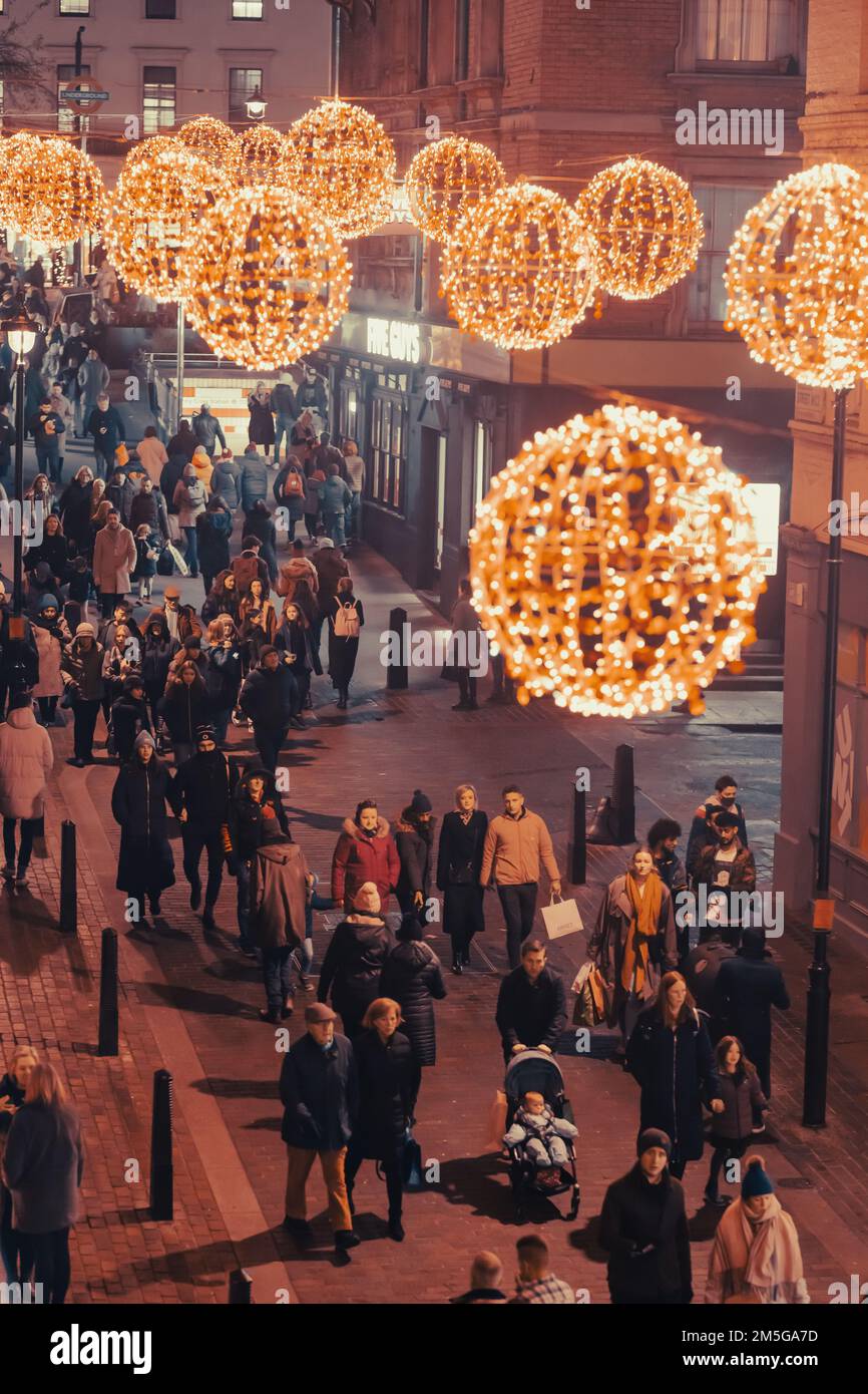 London Embankment and around Trafalgar Square at Christmas Stock Photo ...