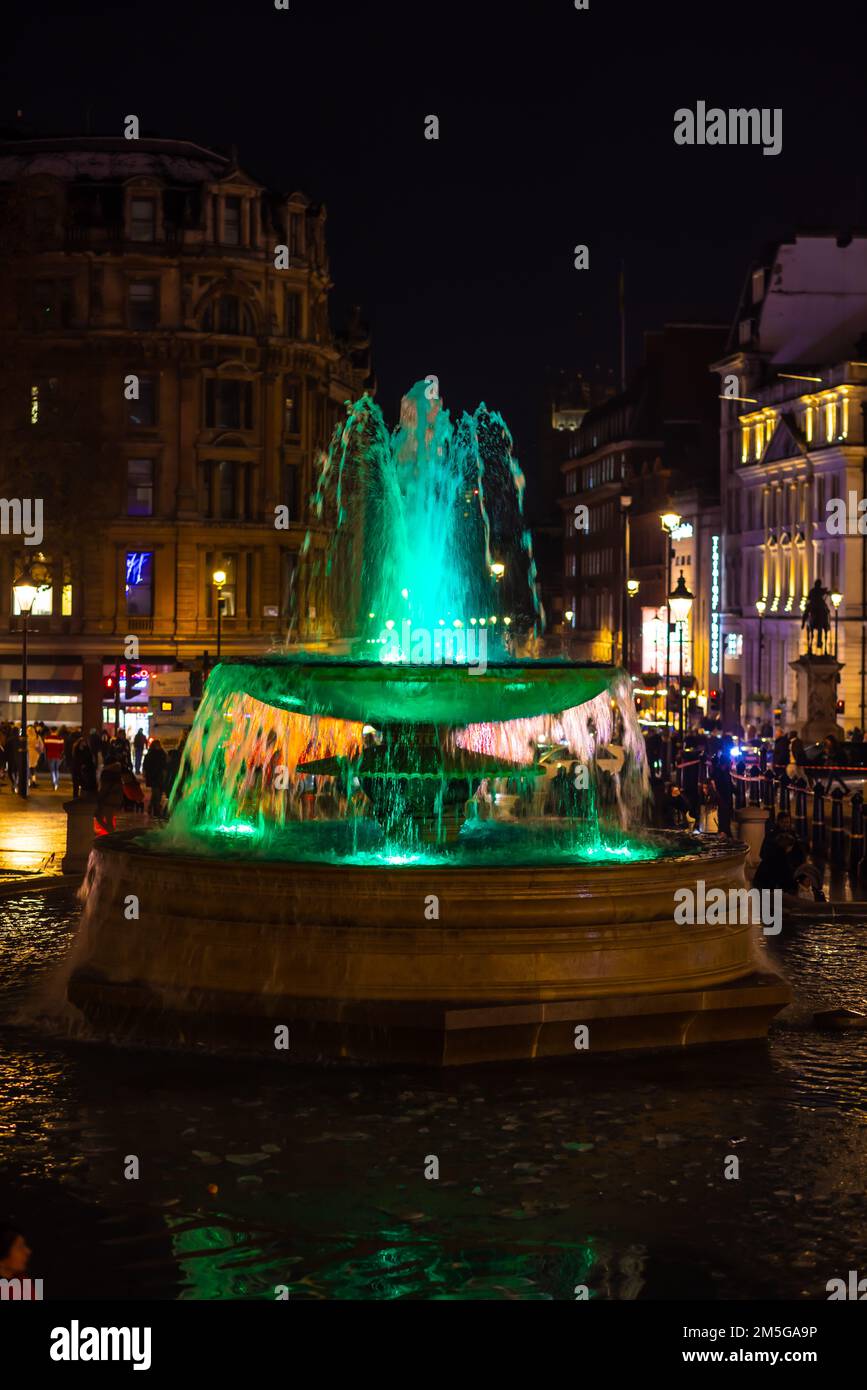 London Embankment and around Trafalgar Square at Christmas Stock Photo ...
