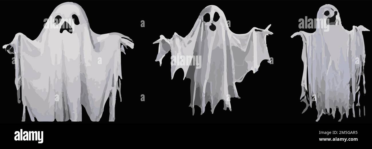 Creepy ghost vector hi-res stock photography and images - Alamy