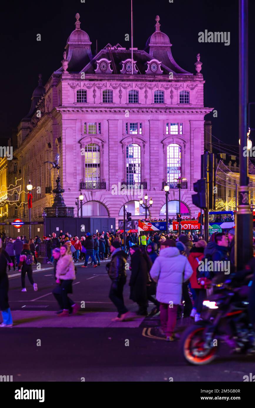 London Embankment and around Trafalgar Square at Christmas Stock Photo ...