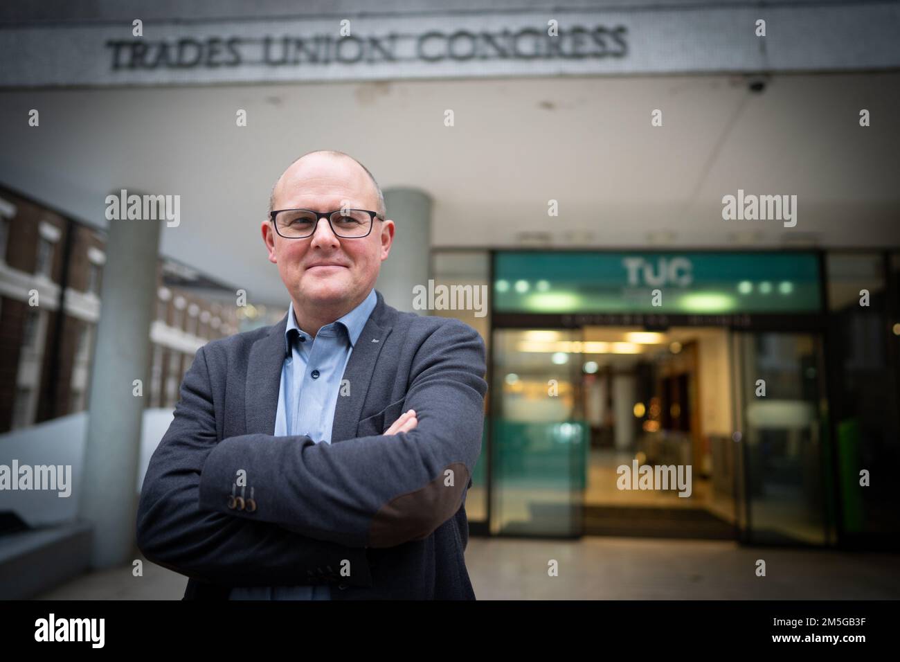 New TUC General Secretary Paul Nowak at TUC Congress House in London ...