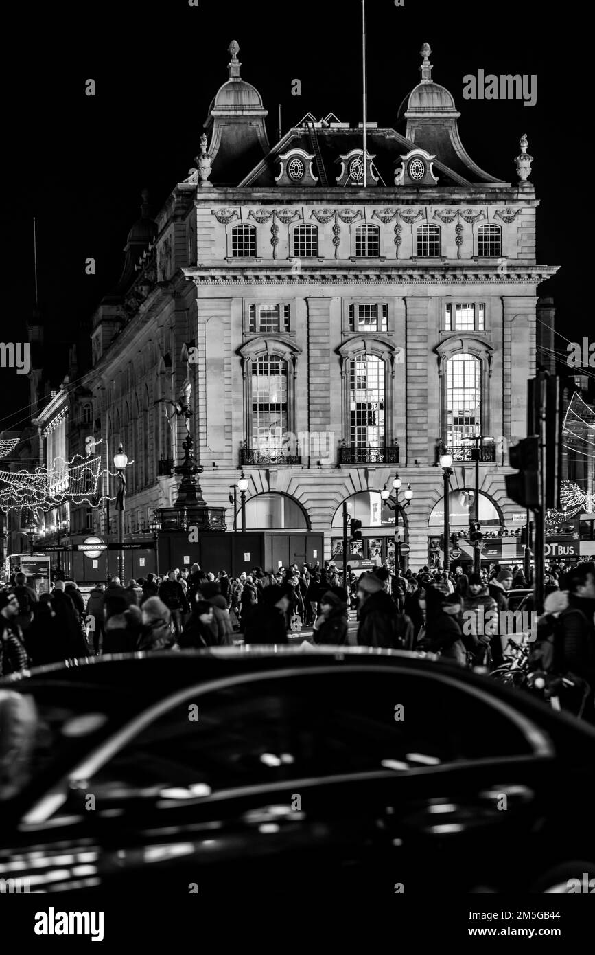 London Embankment and around Trafalgar Square at Christmas Stock Photo ...