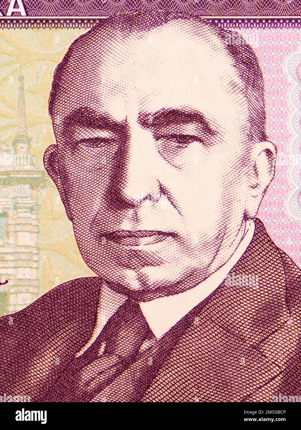 Emil Hacha a portrait from Czech money Stock Photo - Alamy