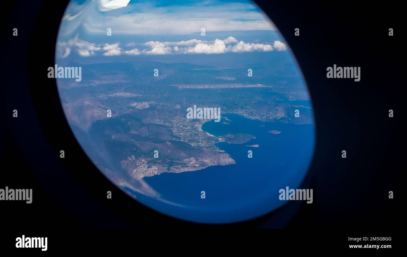 flight and approach to Athens airport, Greece Stock Photo - Alamy
