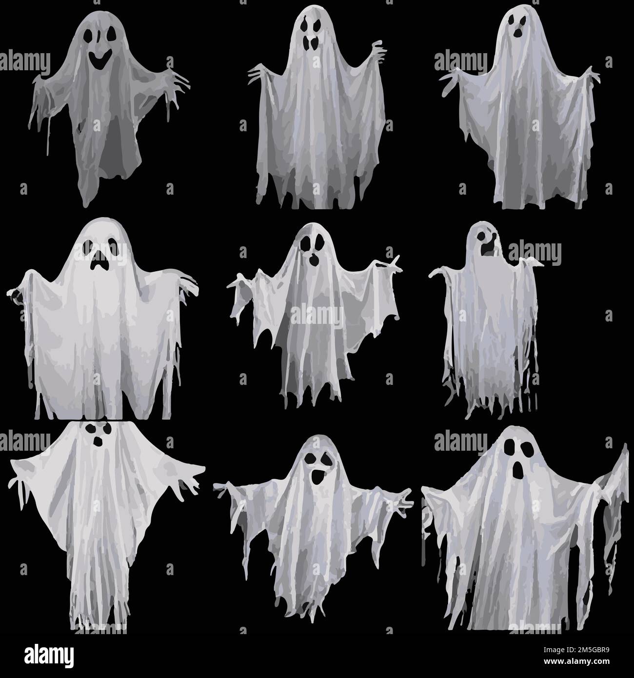Ghostly face Stock Vector Images - Alamy