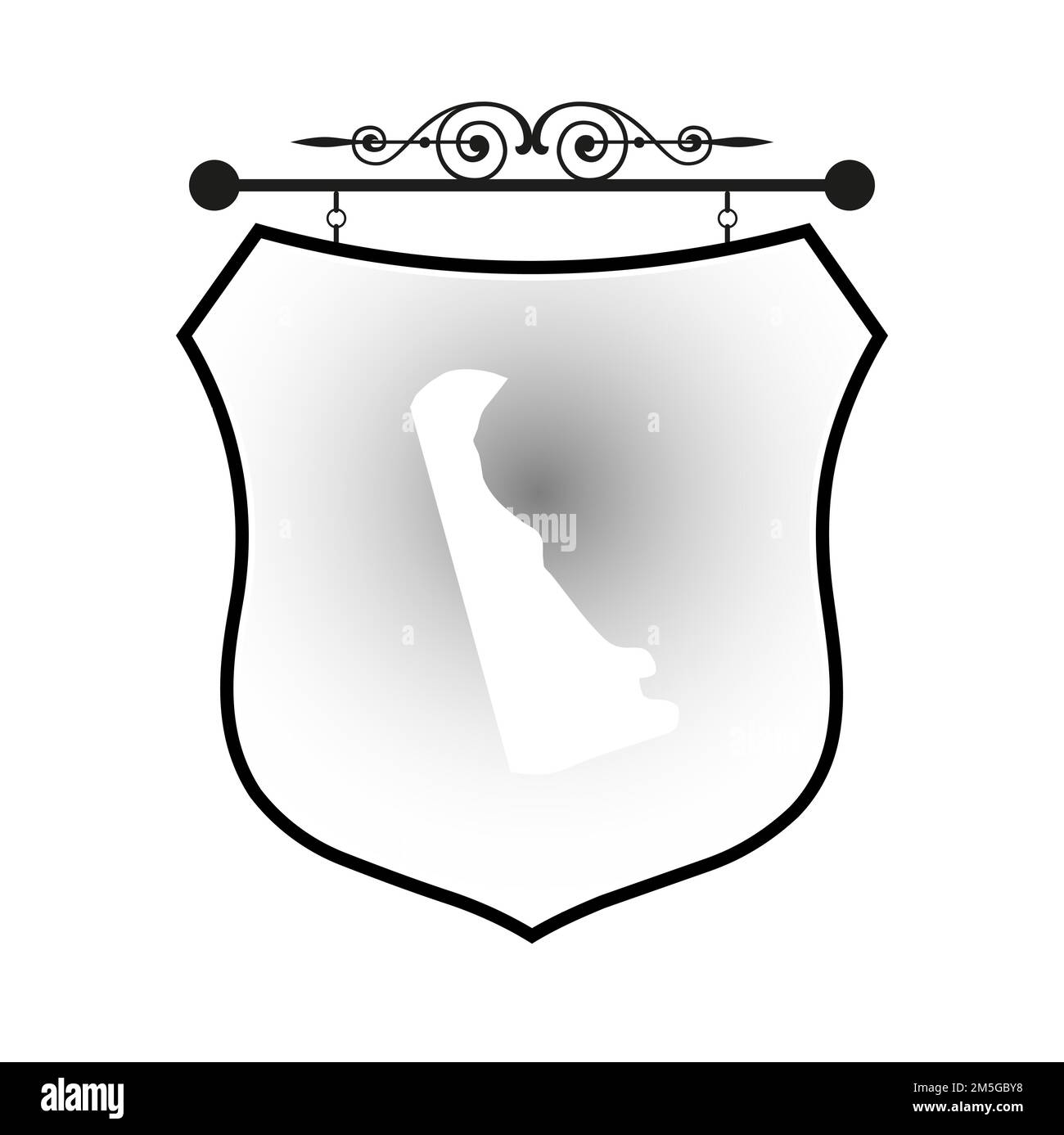 Delaware on usa map Stock Vector Images - Alamy