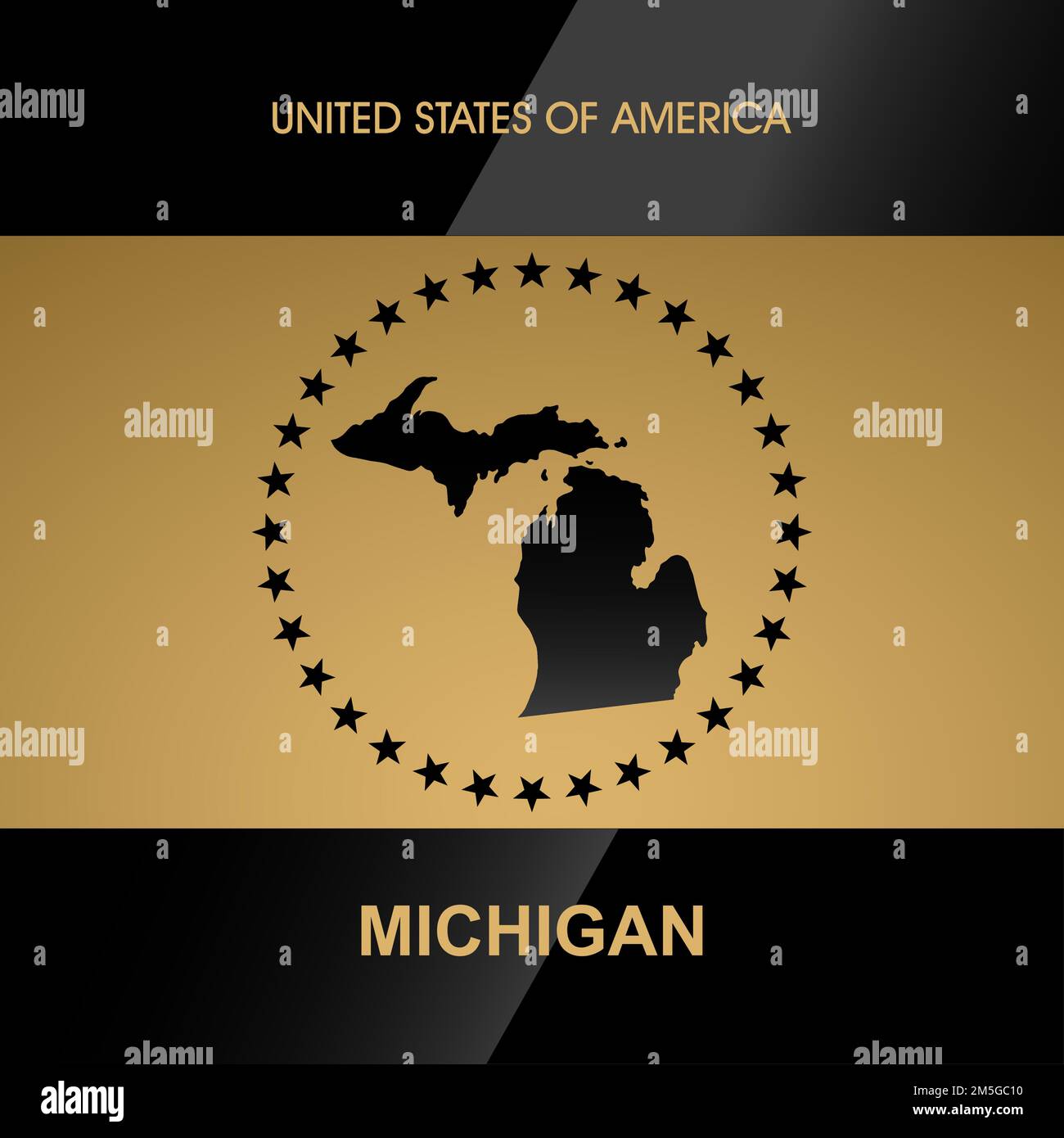 Michigan map hi-res stock photography and images - Alamy