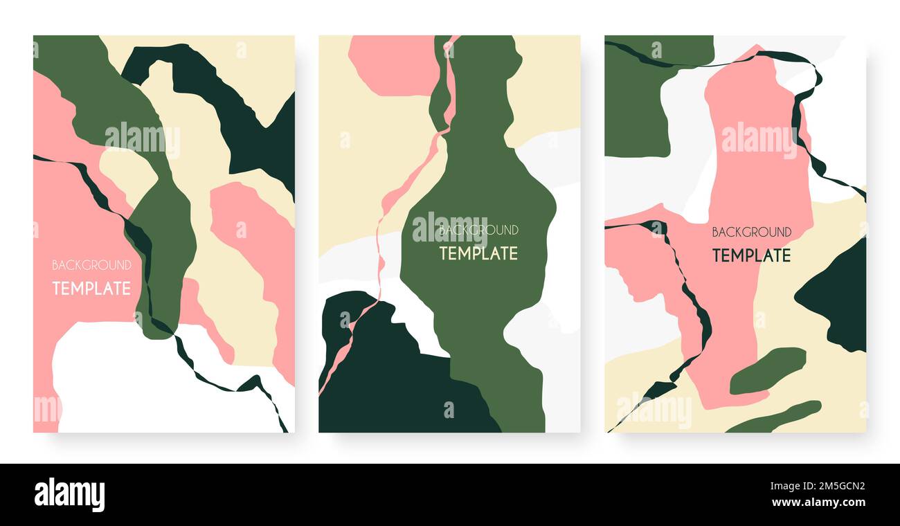 Contemporary abstract minimalistic pattern with stripes, cracks shapes ...