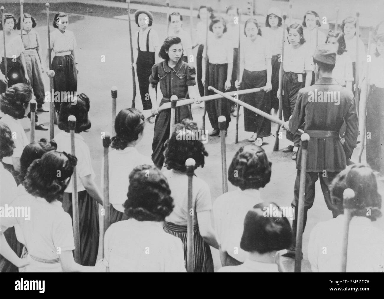 Pacific War 1941-1945. Japanese Home Front - Female students of the ...